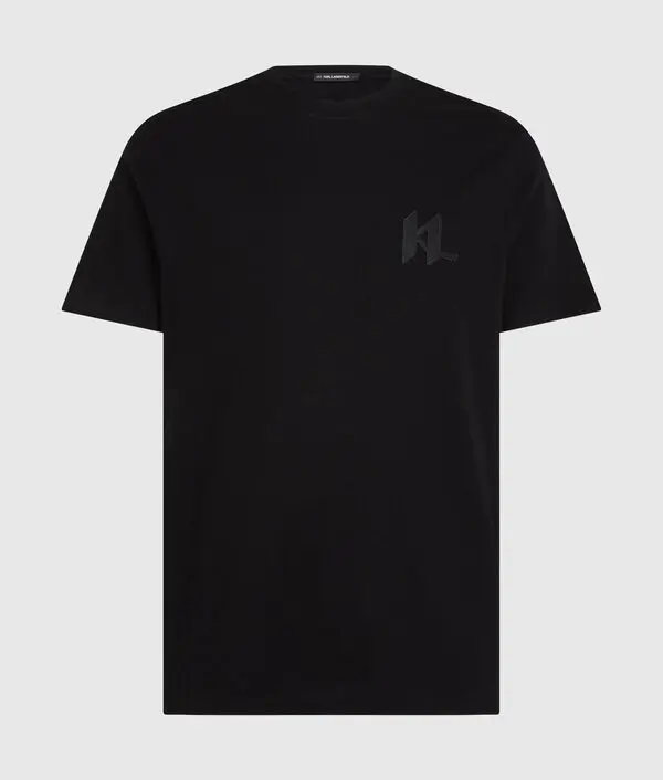 Karl Lagerfeld Monogram Wool-blend T-shirt - Black