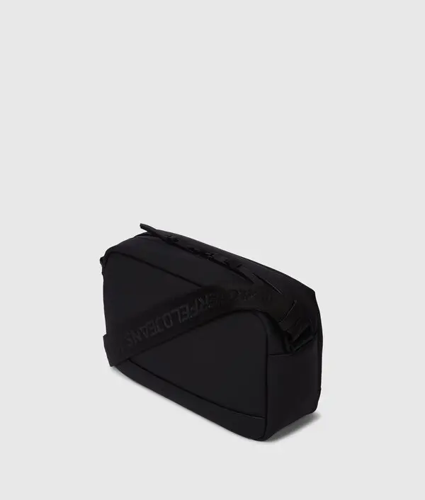 Karl Lagerfeld Coated Technical-leather Crossbody Bag - Black