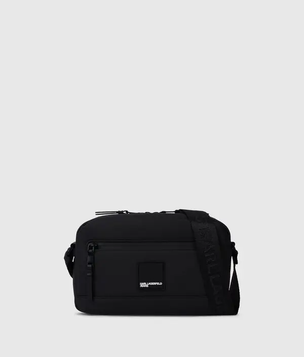 Karl Lagerfeld Coated Technical-leather Crossbody Bag - Black