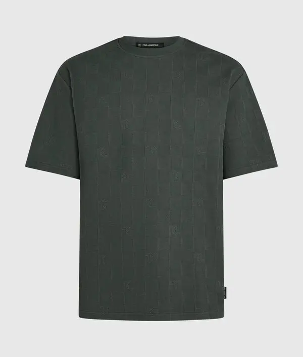 Karl Lagerfeld Monogram Checked T-shirt