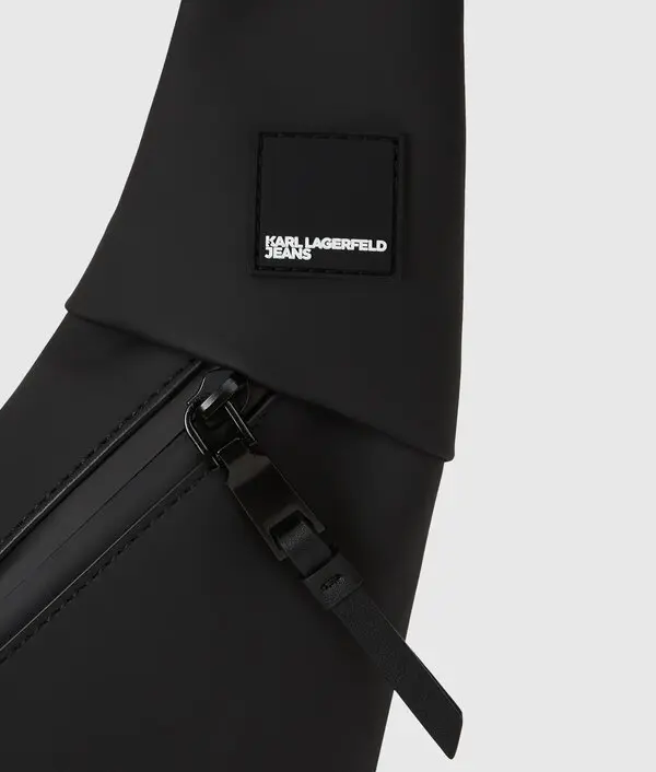 KL JEANS Coated Technical-leather Sling Bag