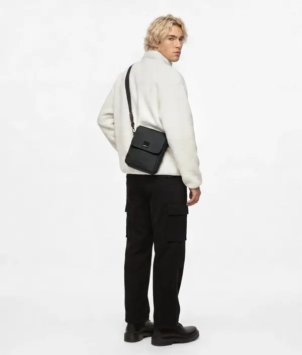 KL JEANS Coated Technical-leather Reporter Bag
