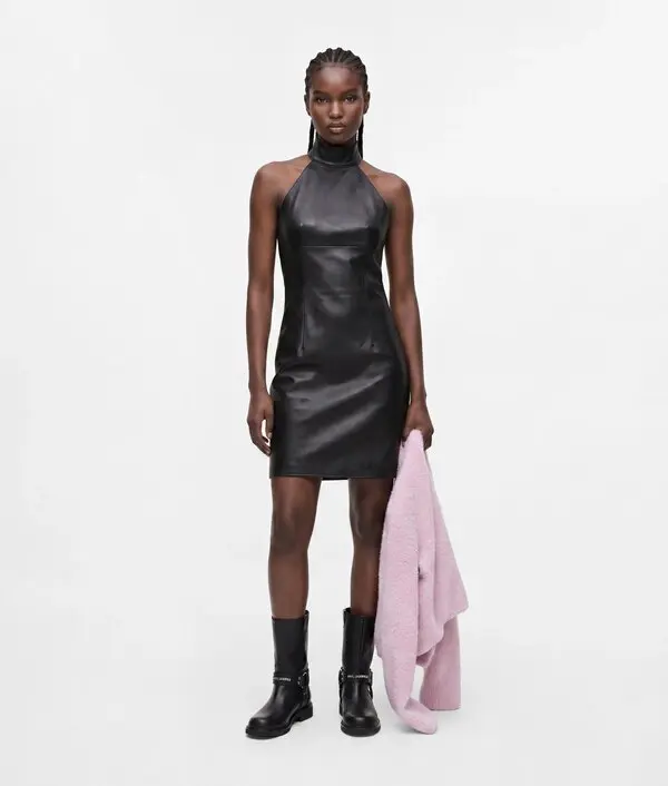 Karl Lagerfeld Faux Leather Dress