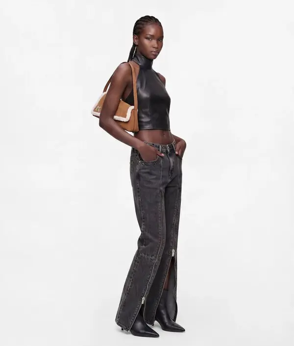 KL JEANS Jeans Faux-leather Halterneck Top