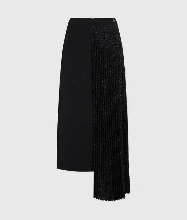 Karl Lagerfeld Asymmetric Sequin Skirt