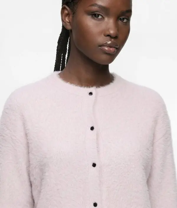 KL JEANS Cropped Fluffy Cardigan