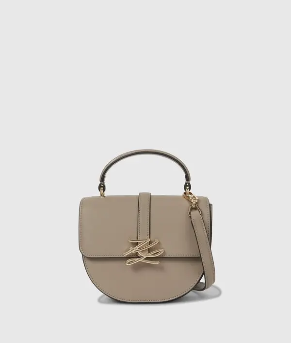 Karl Lagerfeld K/autograph Leather Top Handle Bag - Ash Grey