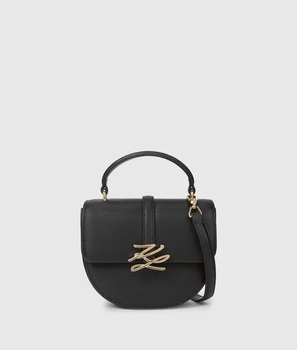 Karl Lagerfeld K/autograph Drop Top Handle Bag - Black/gold