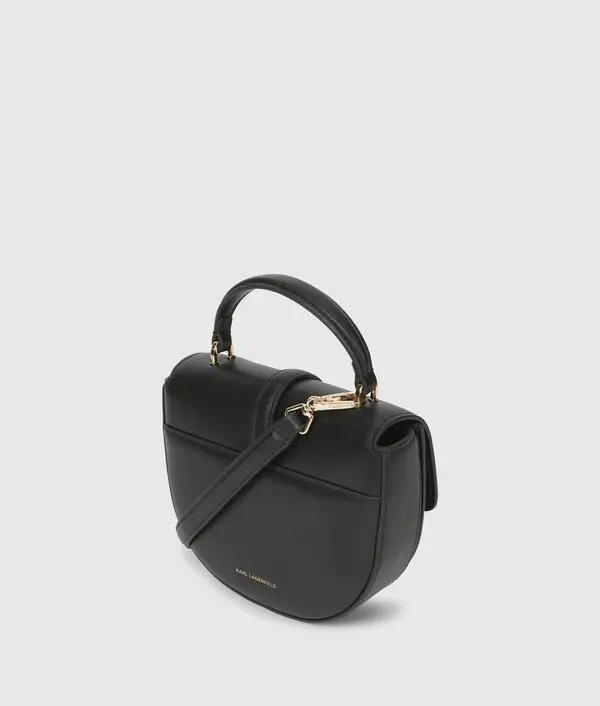 Karl Lagerfeld K/autograph Leather Top Handle Bag - Black/gold
