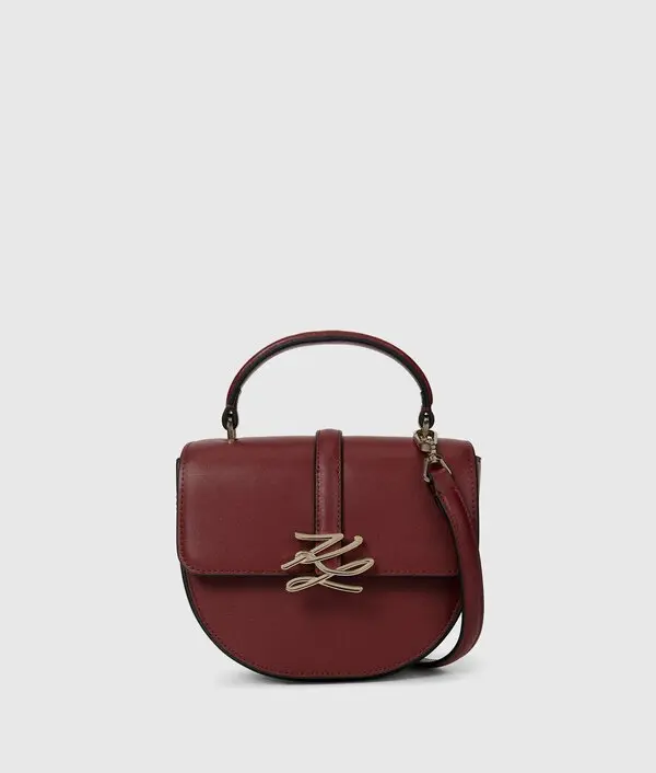 Karl Lagerfeld K/autograph Drop Top Handle Bag - Dark Cherry