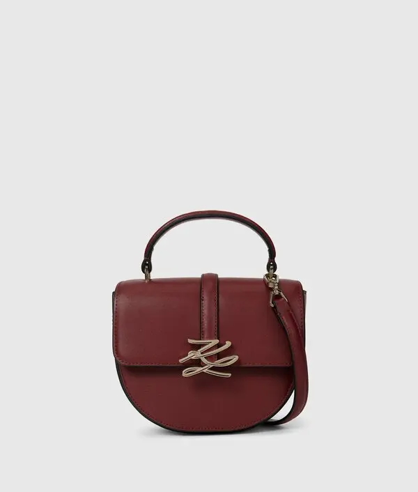 Karl Lagerfeld K/autograph Drop Top Handle Bag - Dark Cherry