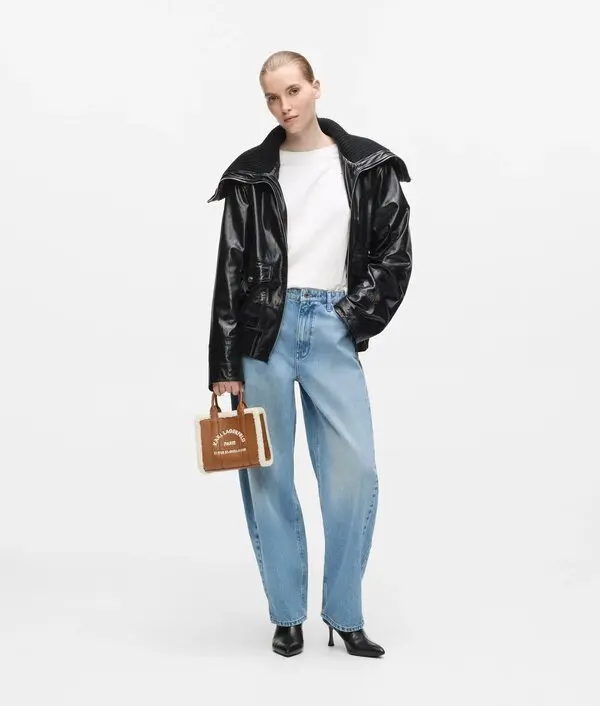 Karl Lagerfeld Rue St-guillaume Mini Tote Bag - Dark Tan