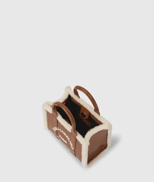 Karl Lagerfeld Rue St-guillaume Mini Tote Bag - Dark Tan