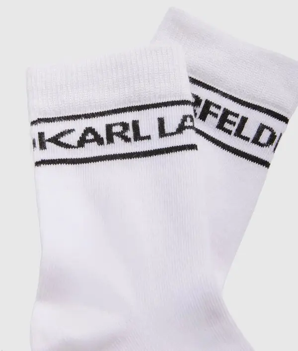 Karl Lagerfeld Logo And Ikon Karl Artwork Crew Socks