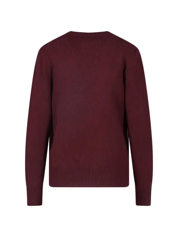 Burberry Wool And Cashmere Knight Sweater - Red