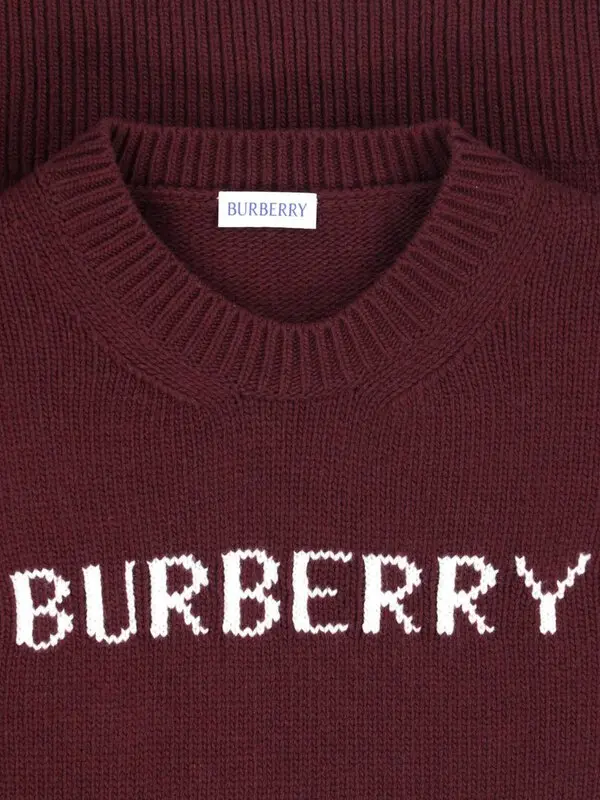 Burberry Wool And Cashmere Knight Sweater - Red