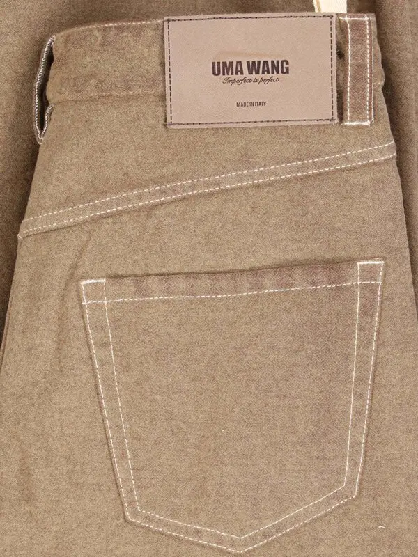 UMA WANG Straight Wool Blend Trousers