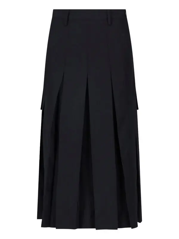 MAISON MARGIELA Asymmetrical Pleated Skirt