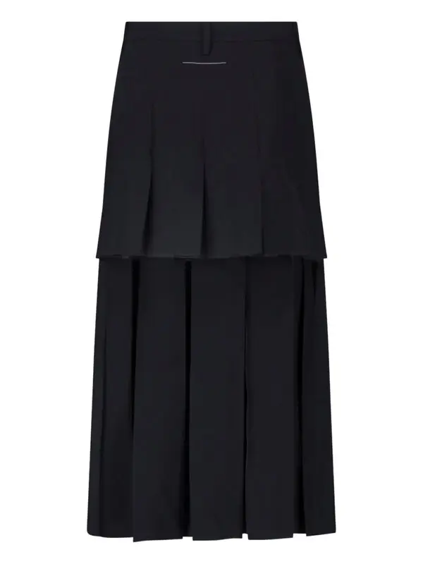 MAISON MARGIELA Asymmetrical Pleated Skirt