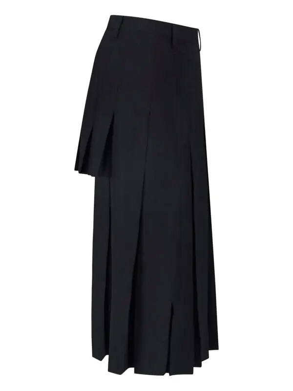 MAISON MARGIELA Asymmetrical Pleated Skirt