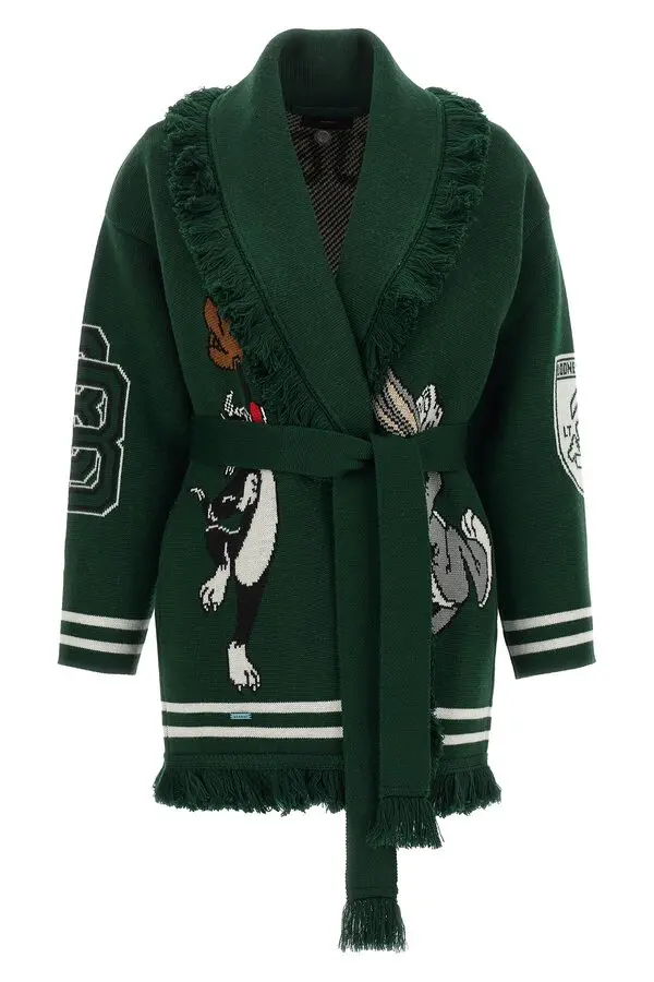 Alanui Sporty Bugs Bunny & Sylvester' Cardigan - Green