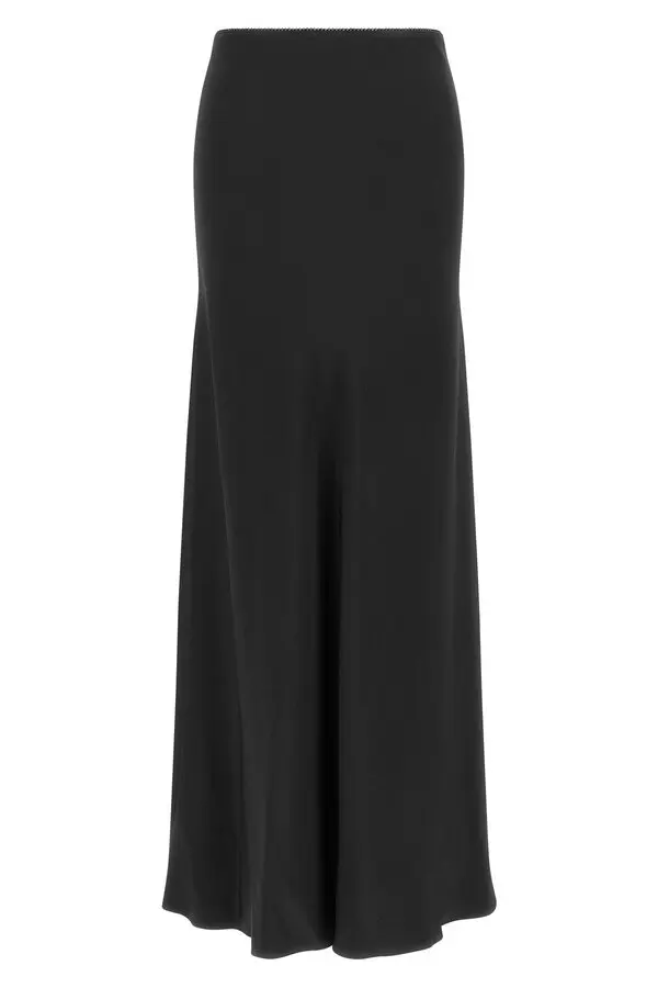 Fabiana Filippi Shiny Satin Enver Skirt - Black