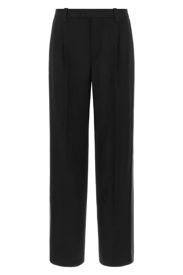 Brunello Cucinelli Monile Virgin Wool Trousers - Black
