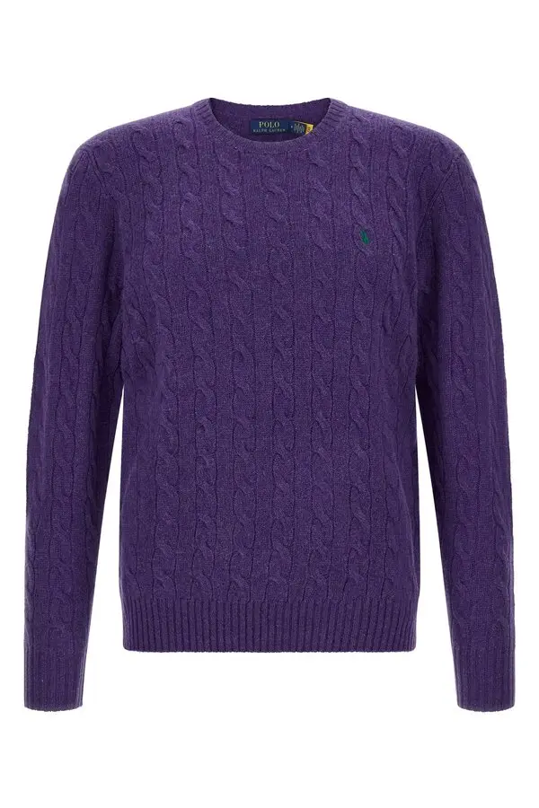 Polo Ralph Lauren Braided Sweater - Purple