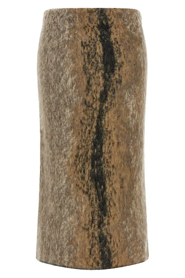 NUDE Wool And Alpaca Skirt - Brown