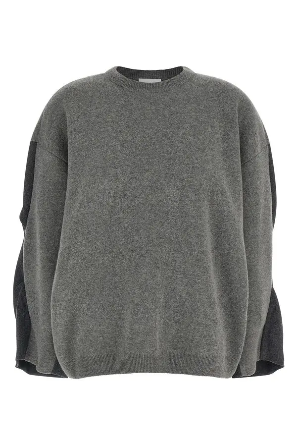 NUDE Two-tone Sleeve Sweater - Gray