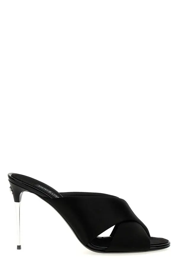 Dolce & Gabbana Satin Sandals - Black