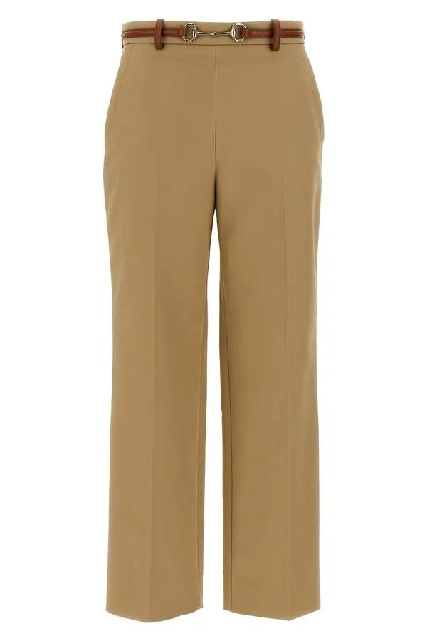 Gucci Cotton Drill Tailored Trousers - Beige