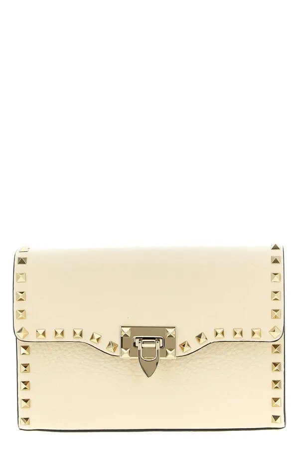 Valentino Garavani Rockstud Small Shoulder Bag - White