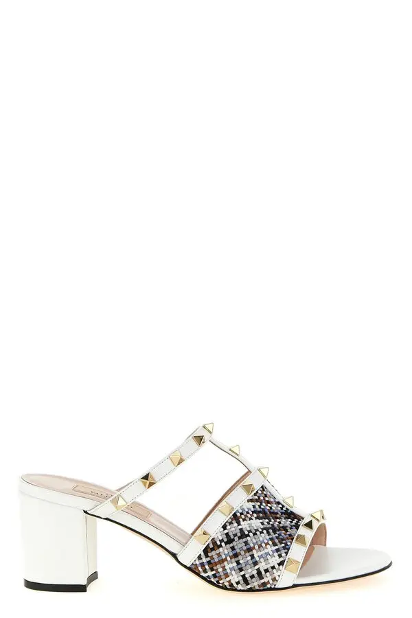 Valentino Garavani Rockstud' Slides - White
