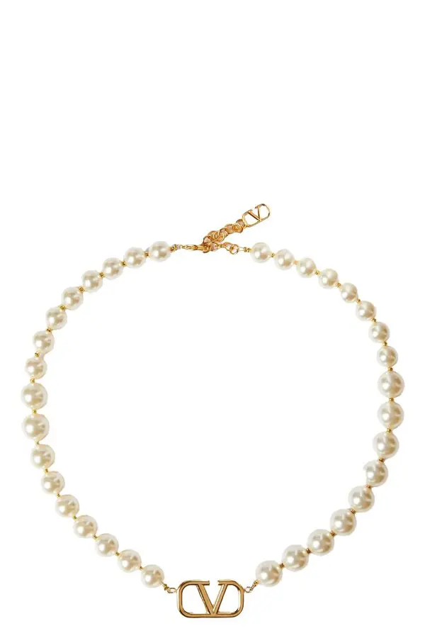 Valentino Garavani Vlogo Signature' Necklace - Gold