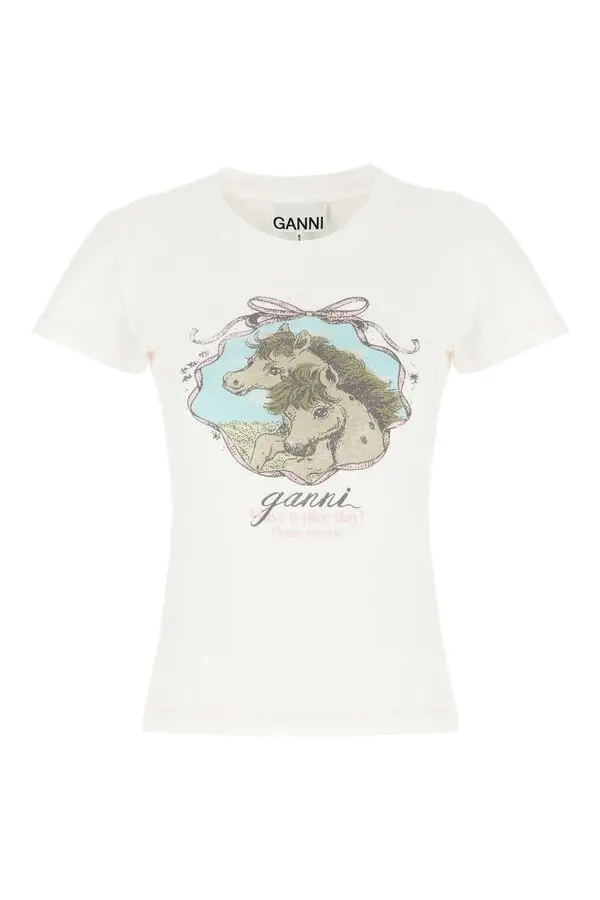 GANNI Graphic Print T-shirt - Multicolor