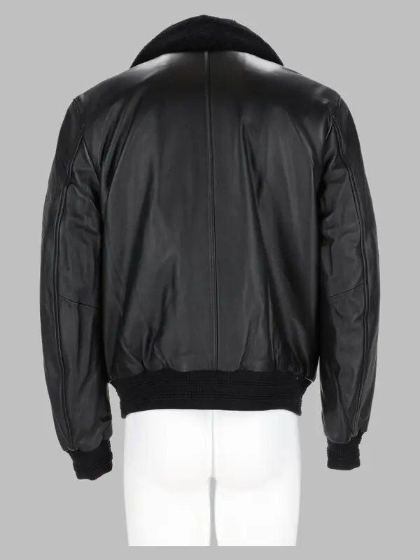 Moose Knuckles Lamb Leather Bomber Jacket