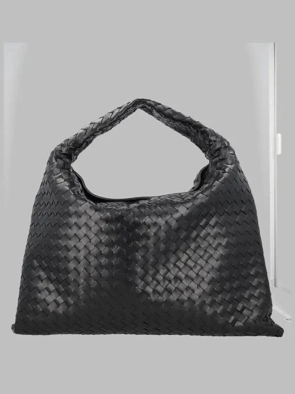 Bottega Veneta Large Woven Hobo Bag - Black