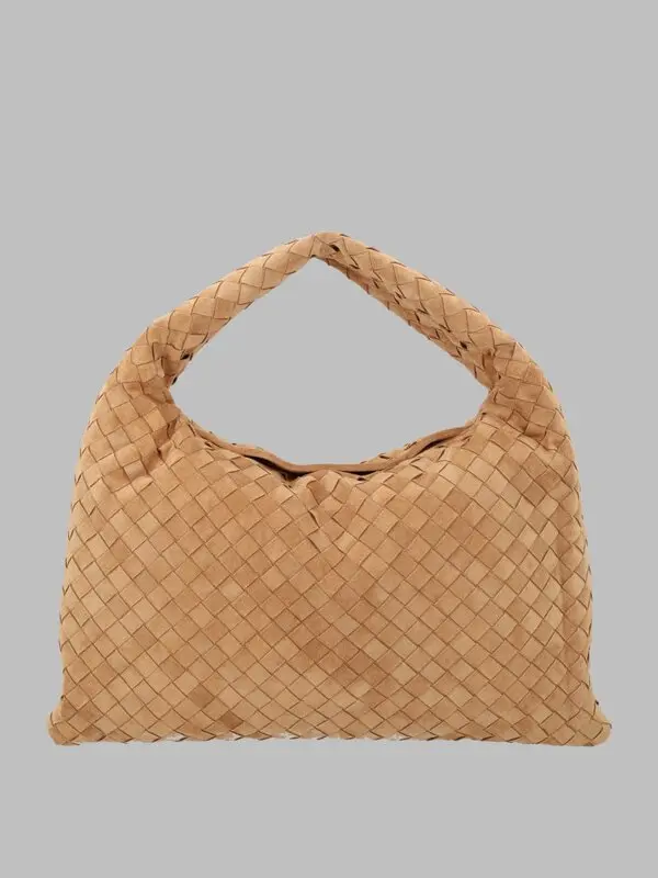 Bottega Veneta Small Hobo Leather Bag - Cream