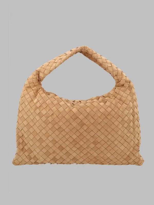 Bottega Veneta Small Hobo Leather Bag - Cream
