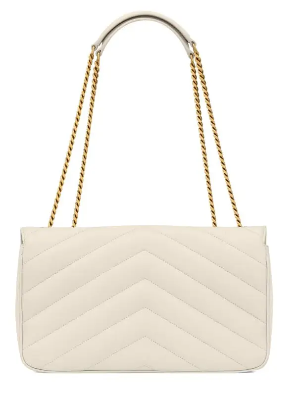 Saint Laurent Loulou Shoulder Bag - White