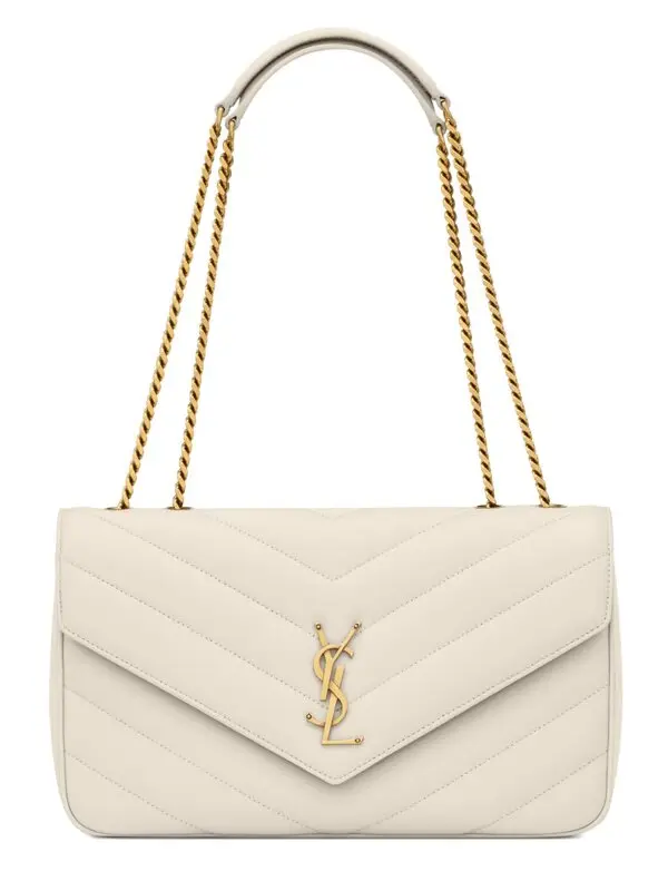 Saint Laurent Loulou Shoulder Bag - White