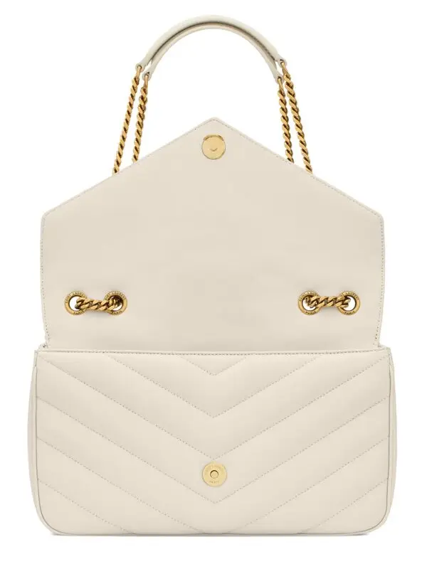 Saint Laurent Loulou Shoulder Bag - White