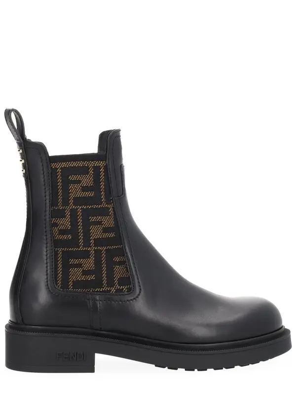 Fendi Leather Chelsea Boots