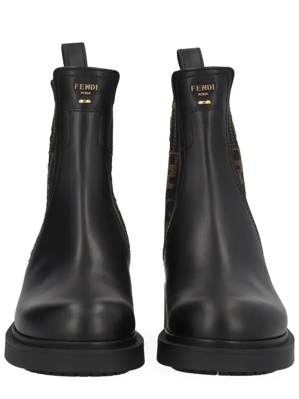 Fendi Leather Chelsea Boots