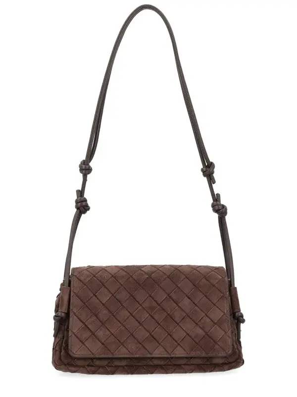 Bottega Veneta Borsa Notturno Leather Shoulder Bag - Brown