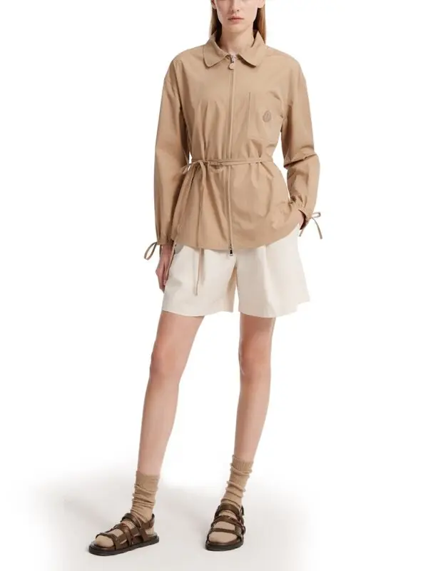 Moncler Giacca Con Zip E Cintura