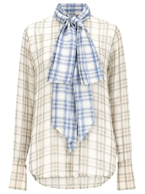 Acne Studios Blusa In Seta Con Fiocco