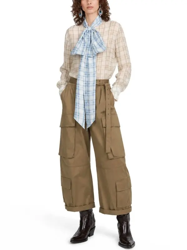 Acne Studios Blusa In Seta Con Fiocco