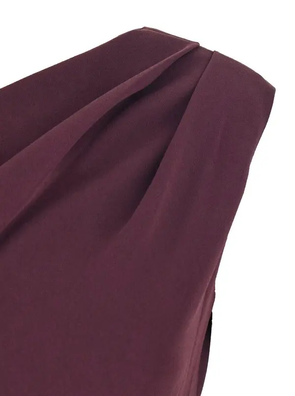 Solace London Irina One-shoulder Draped Long Dress - Multicolor